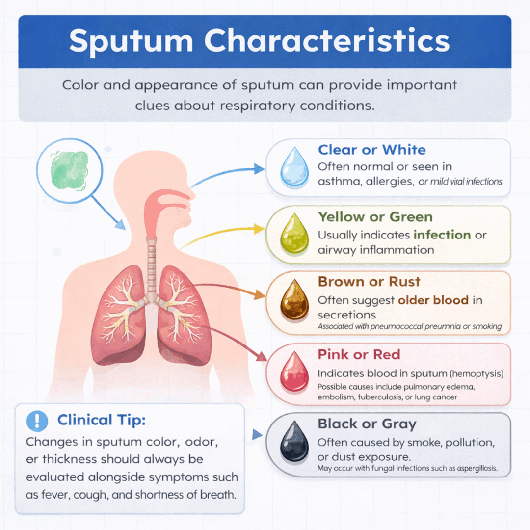 Sputum Evaluation: Colors and Their Clinical Significance