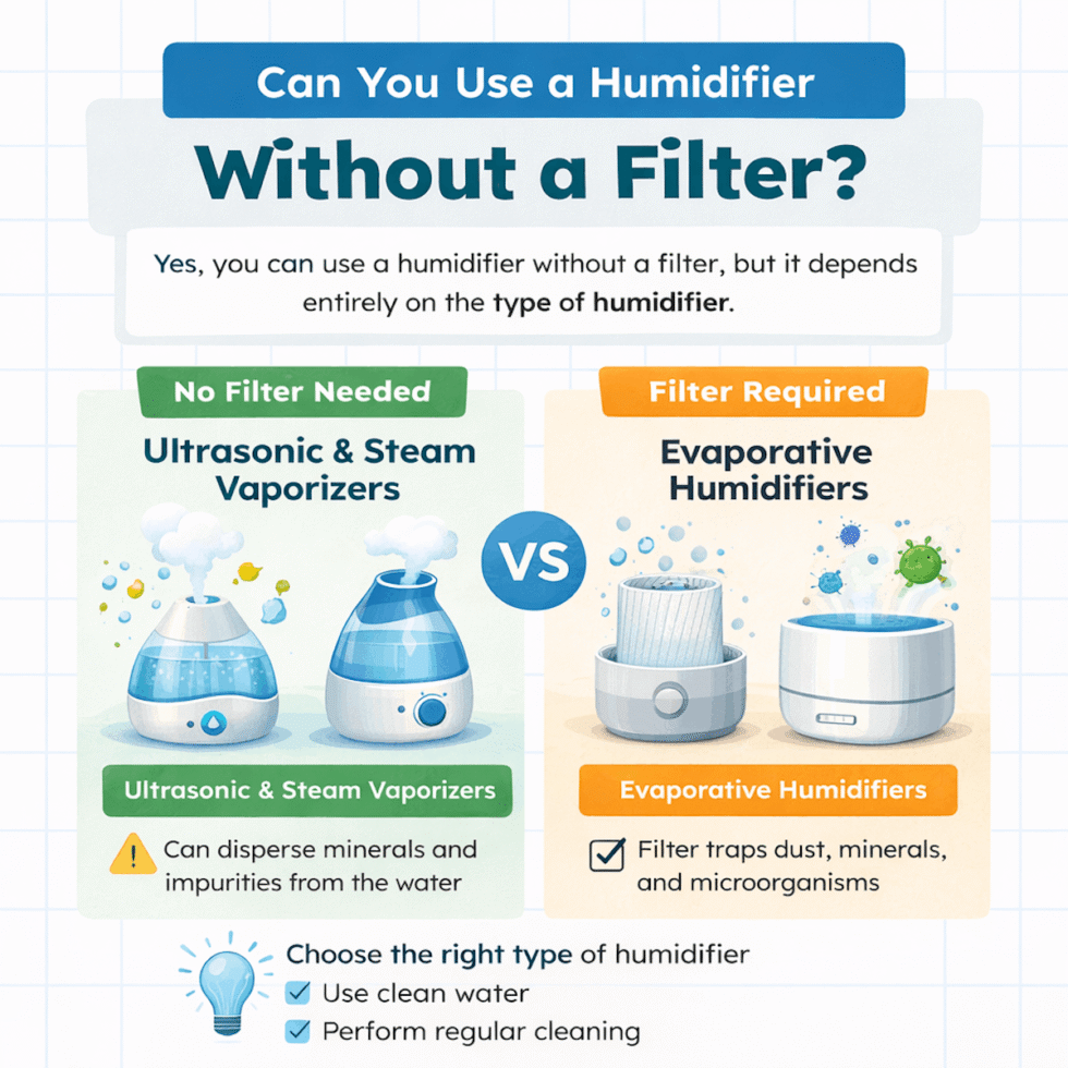 Can You Use a Humidifier Without a Filter? (2026)