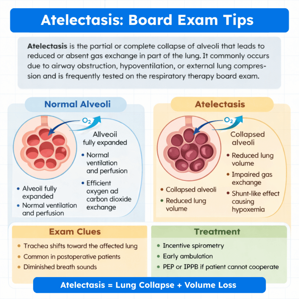 Atelectasis Tips for the Respiratory Therapy Board Exam