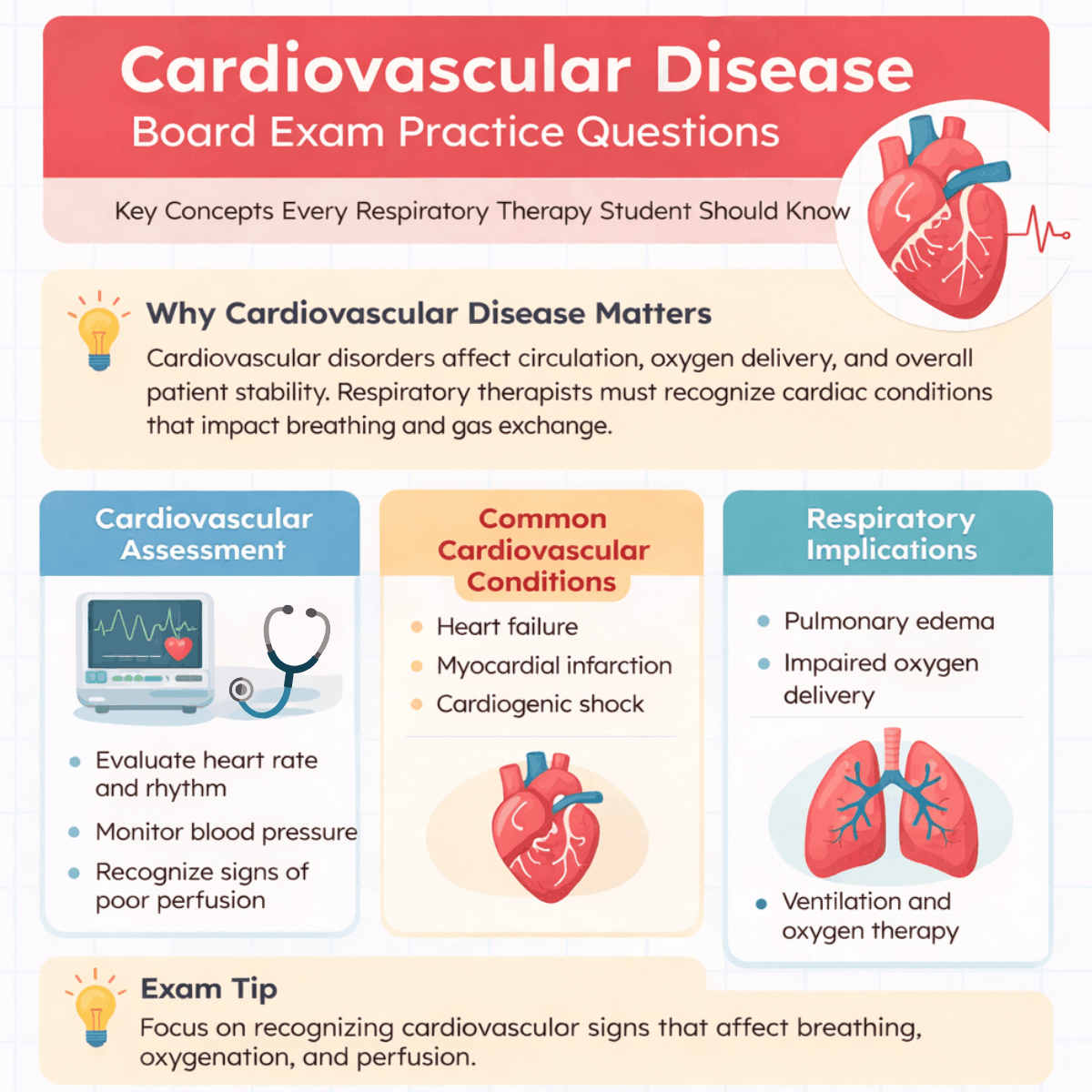 Cardiovascular Disease Board Exam Practice Questions (2026)
